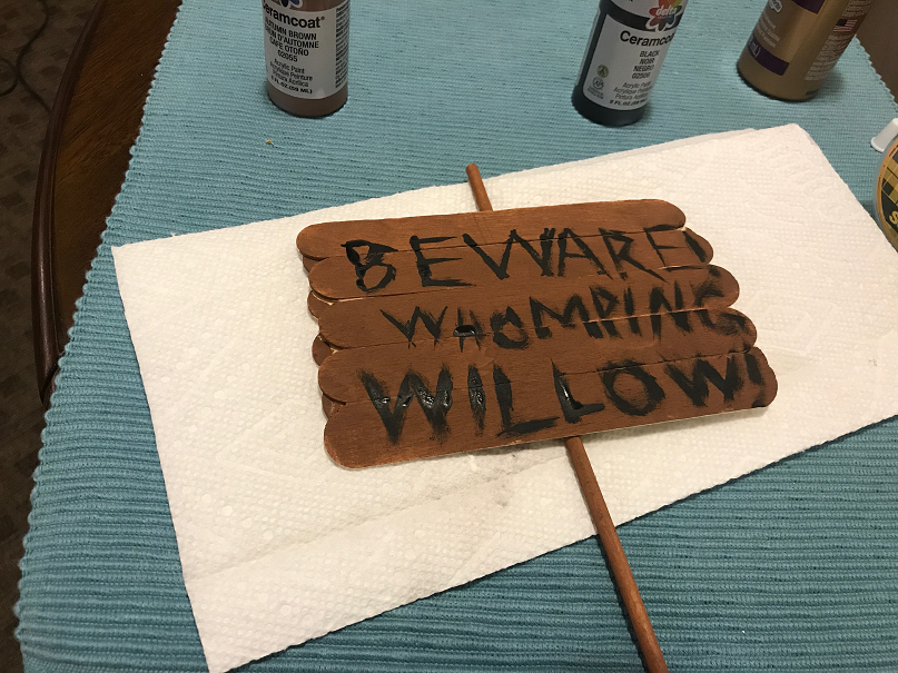 Potter DIY: "Beware! Whomping Willow" Sign