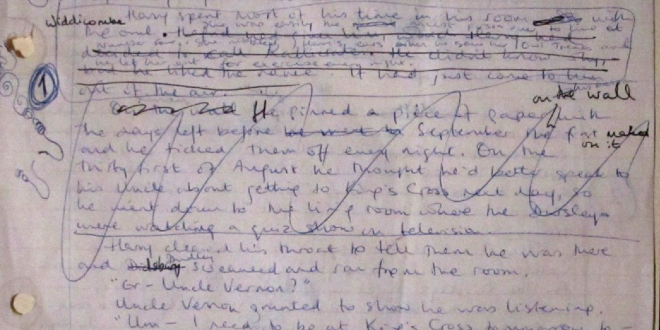 MuggleNet Exclusive: Pages of Original Manuscript at British Library ...